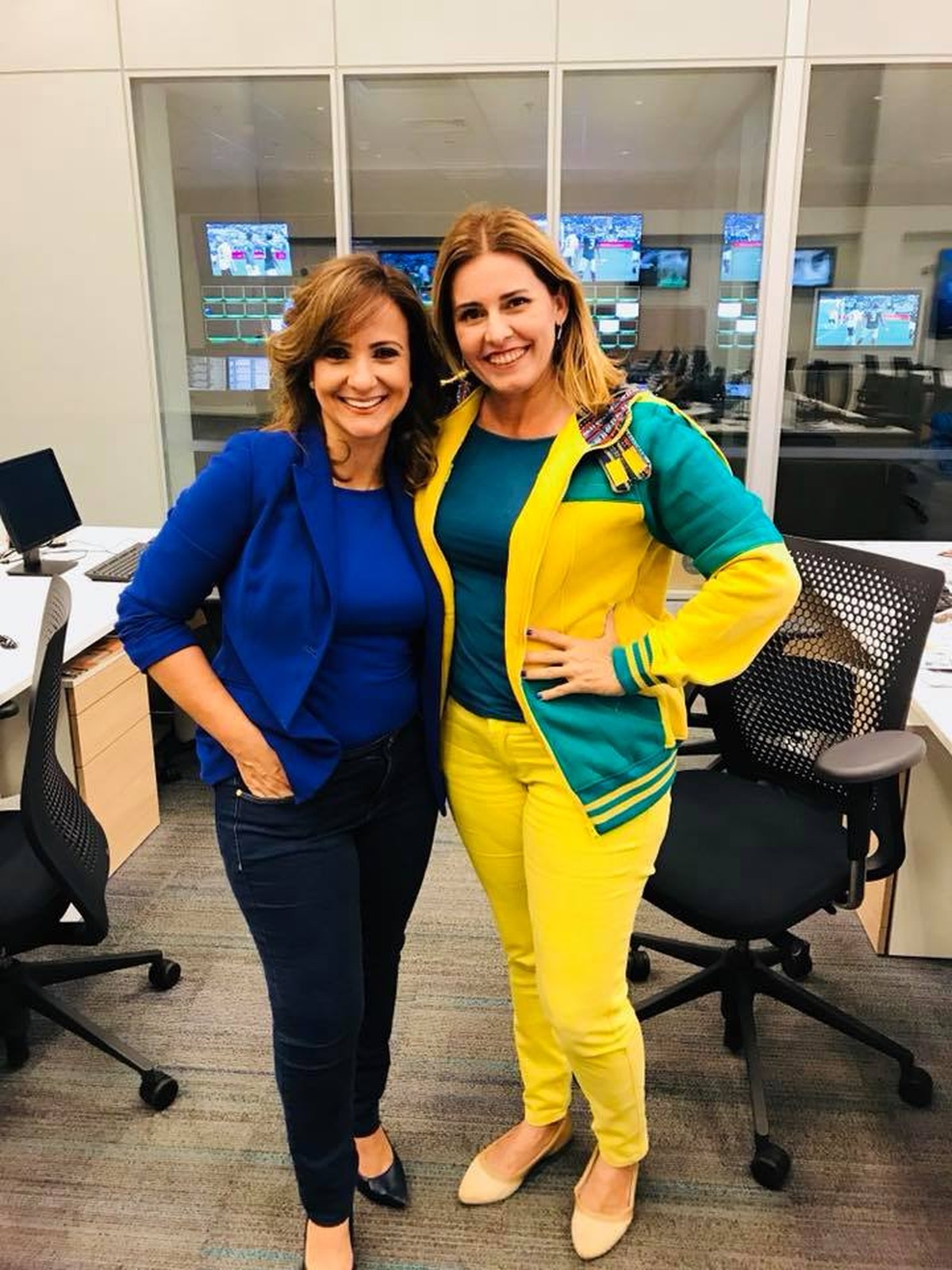 Repórteres e apresentadores da TV Tribuna mostram sua torcida pelo Brasil TV Tribuna Rede Globo