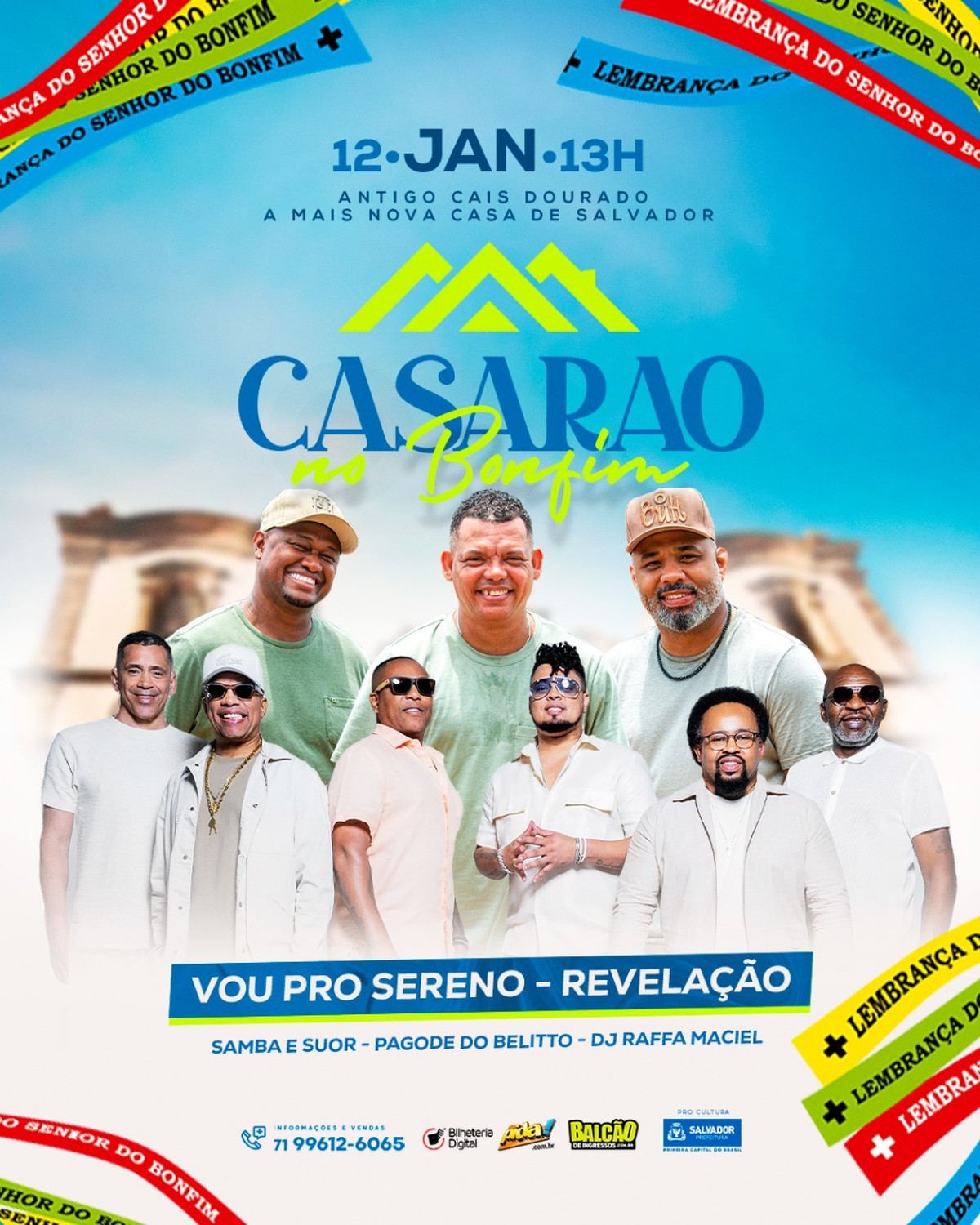 Casarão do Bonfim festeja Lavagem do Bonfim no dia 12/1