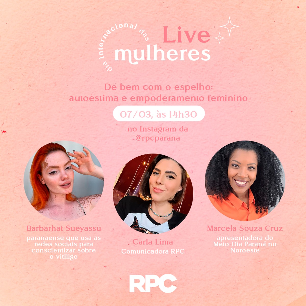 Semana da Mulher: confira a programação de LIVES com Marcela Souza ...