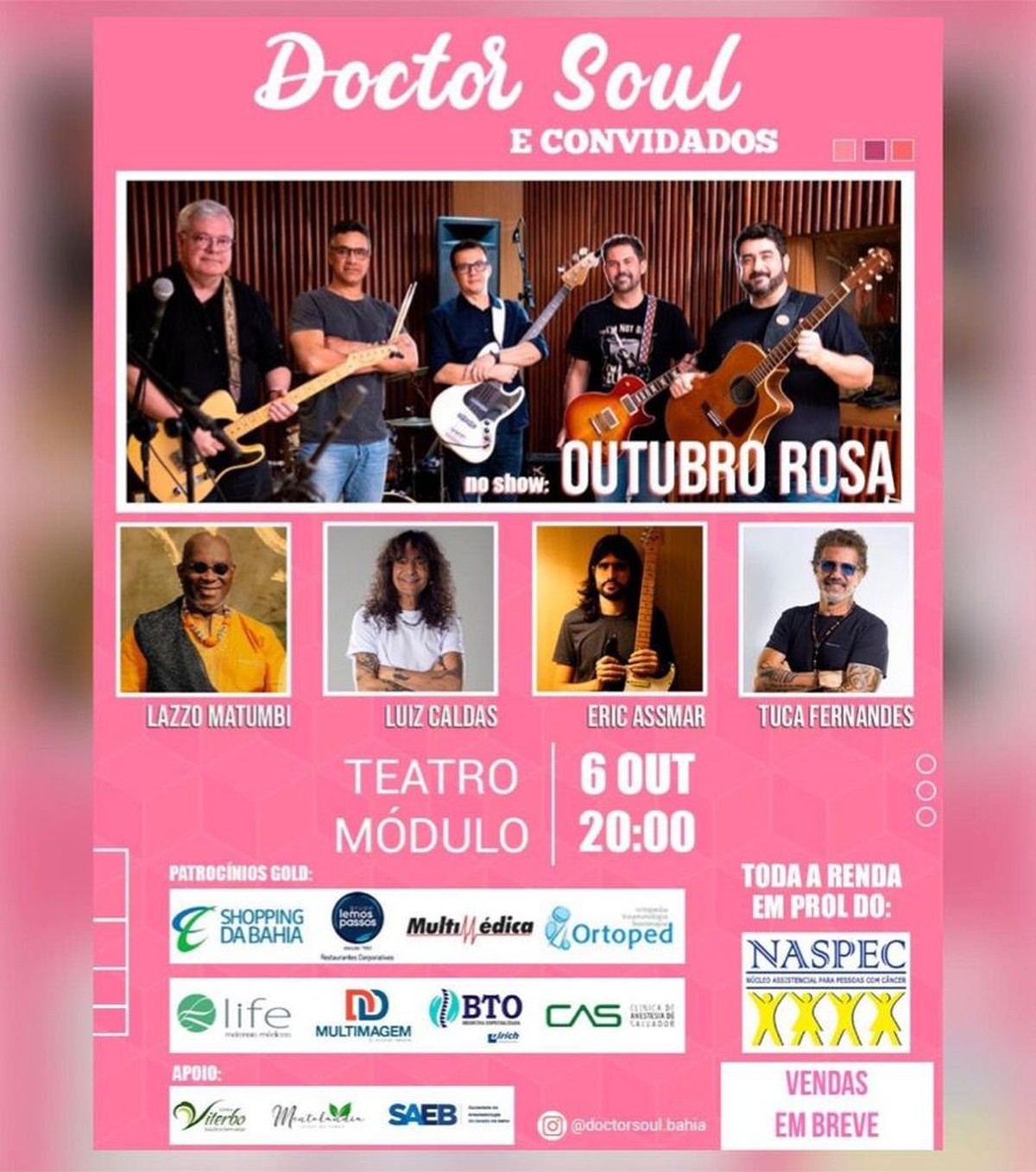 Doctor Soul realiza show em ação do Outubro Rosa no dia 6/10 | Tá ...