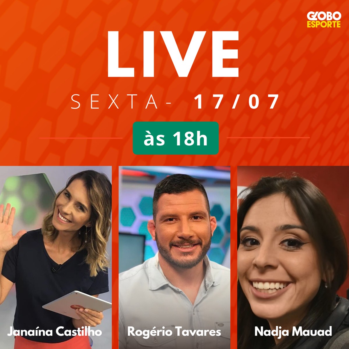 Não perca a live do Globo Esporte PR no Instagram da RPC, nesta sexta ...