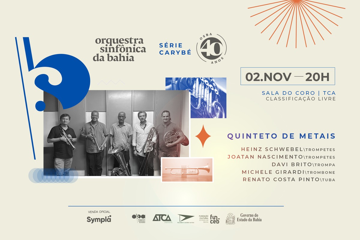 Quinteto de Metais da OSBA se apresenta pela Série Carybé dia 2/11 na ...