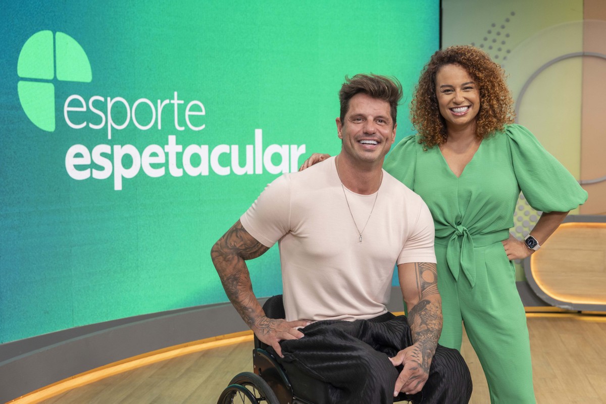 Fernando Fernandes e Karine Alves estreiam neste domingo como apresentadores do ‘Esporte ...