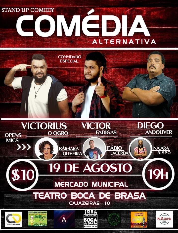 Diversos comediantes se apresentam no Comédia Alternativa no dia 19/08 ...